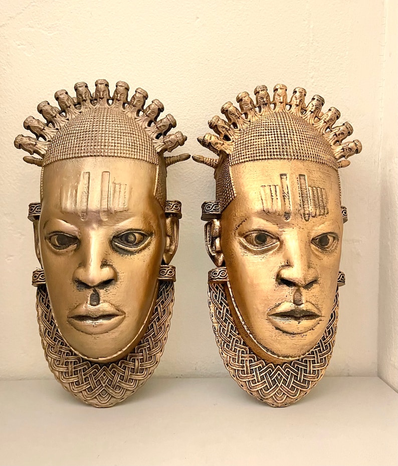 Queen Idia Mask - African Wall Hanging, Wall Sculpture, Ethnic Decor - Etsy