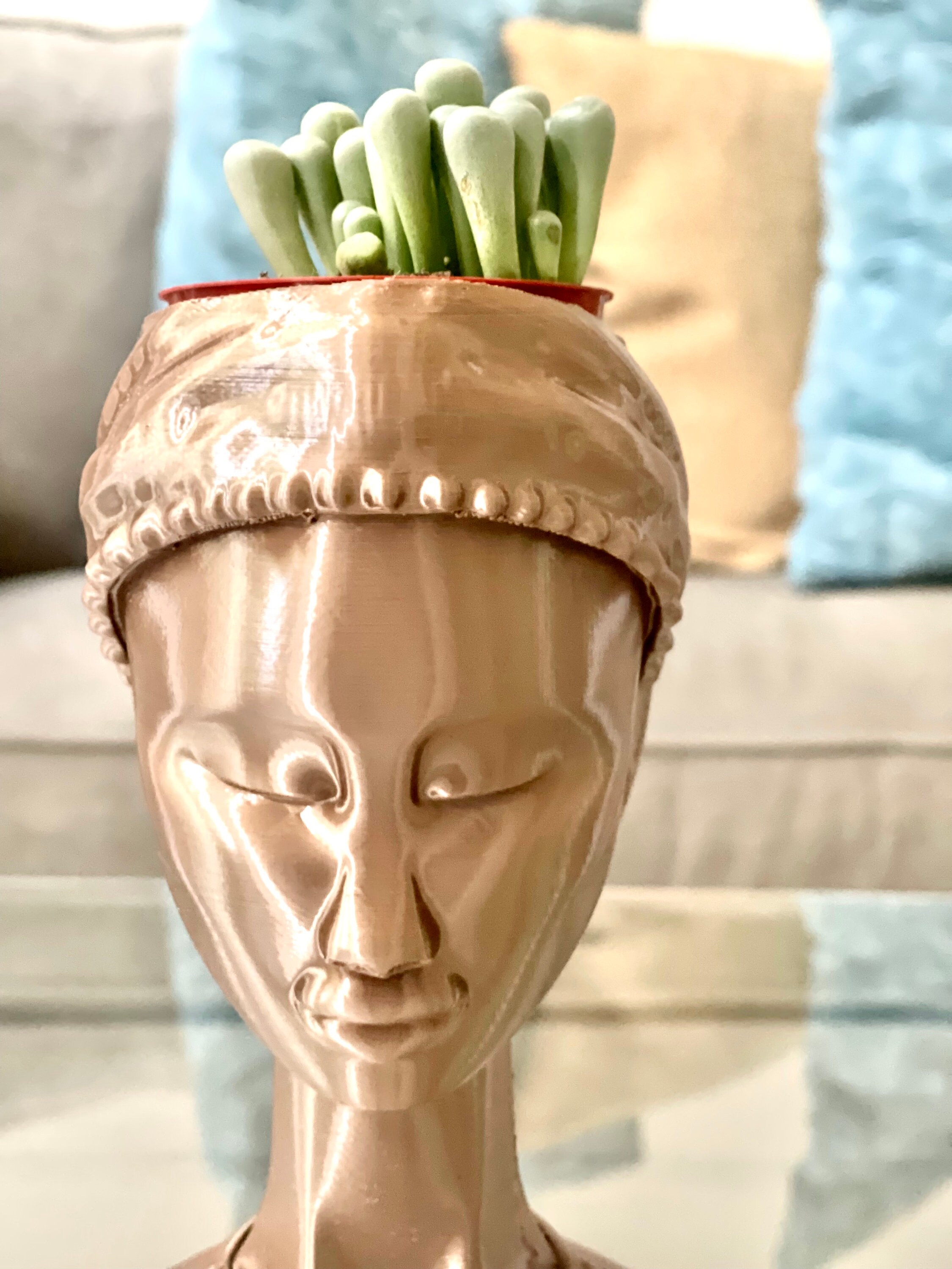 African Queen Face Head Planter, Black Girl Pot - Etsy