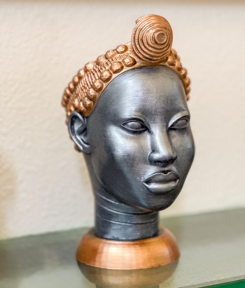 Crowned Head of an Oni - Ife Yoruba Sculpture, African Royalty Art ...