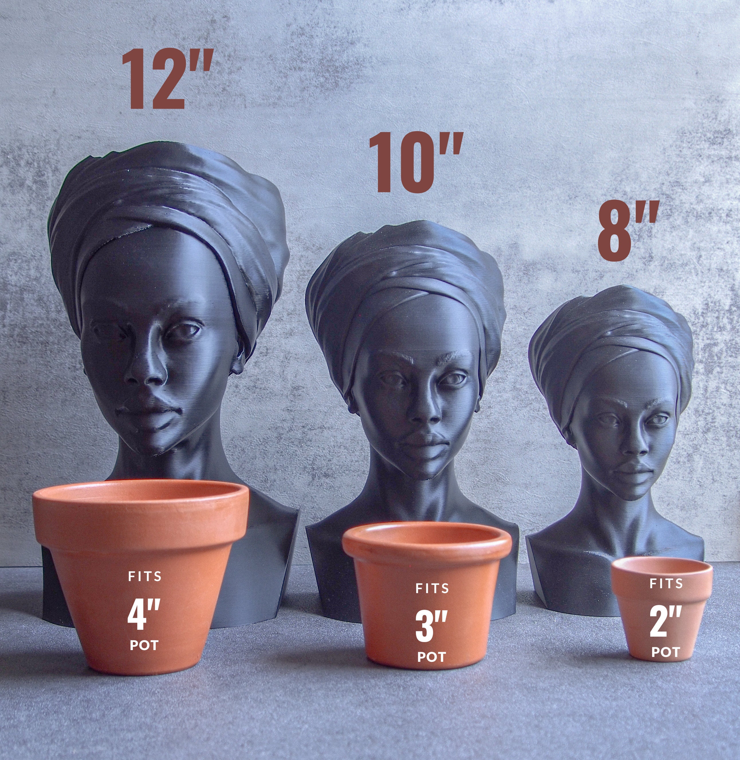 Afrocentric Woman Face Planter - Desk Planter, African Bust, Cozy Room ...