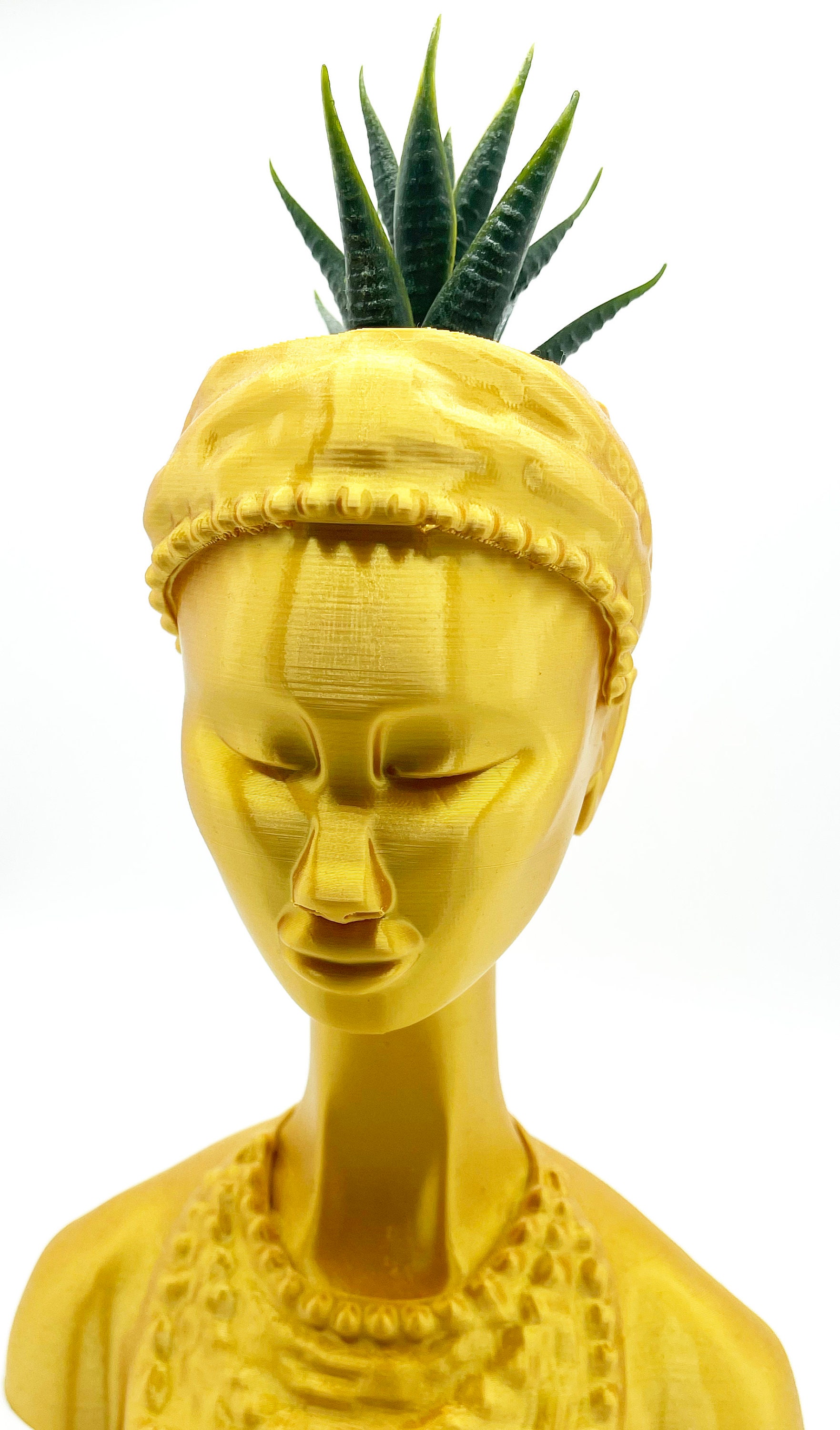 African Queen Face Head Planter, Black Girl Pot - Etsy