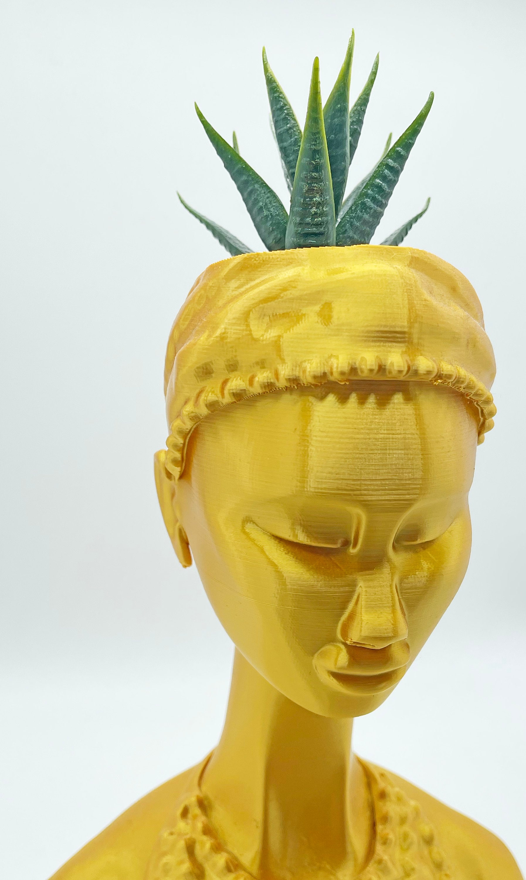 African Queen Face Head Planter, Black Girl Pot - Etsy