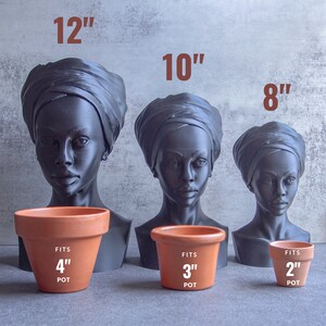 African Woman Face Succulent Planter – Earth Tones Colors - African ...
