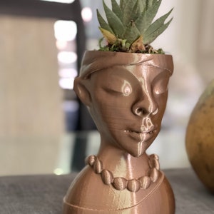 African Woman Head Planter, Face, Pot - Etsy