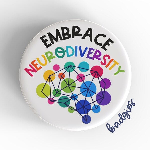 Neurodiversity Awareness Button Pin, Mental Health, Adhd Awareness Pin ...