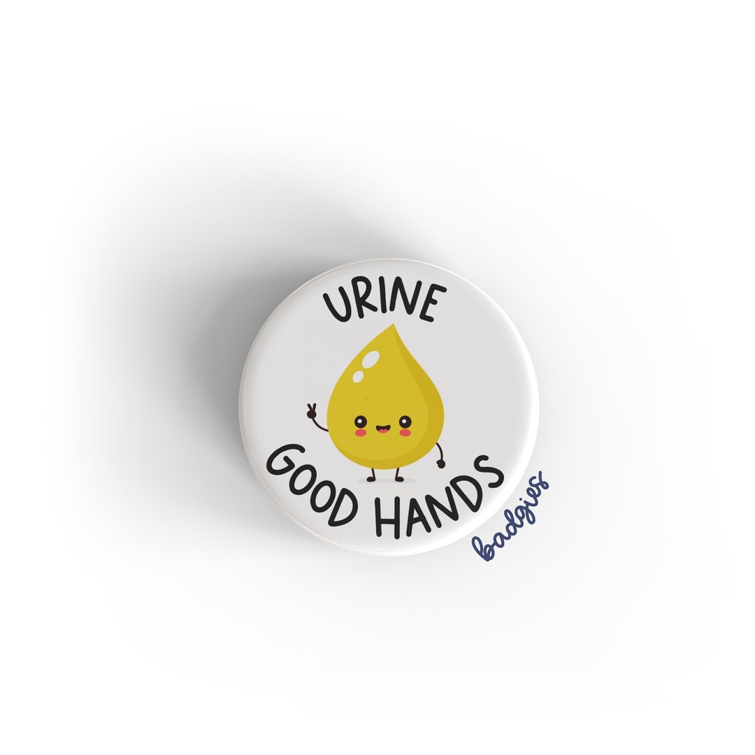 Urine Good Hands Badgie, Retractable Badge Reel Cover, Funny Urology ...