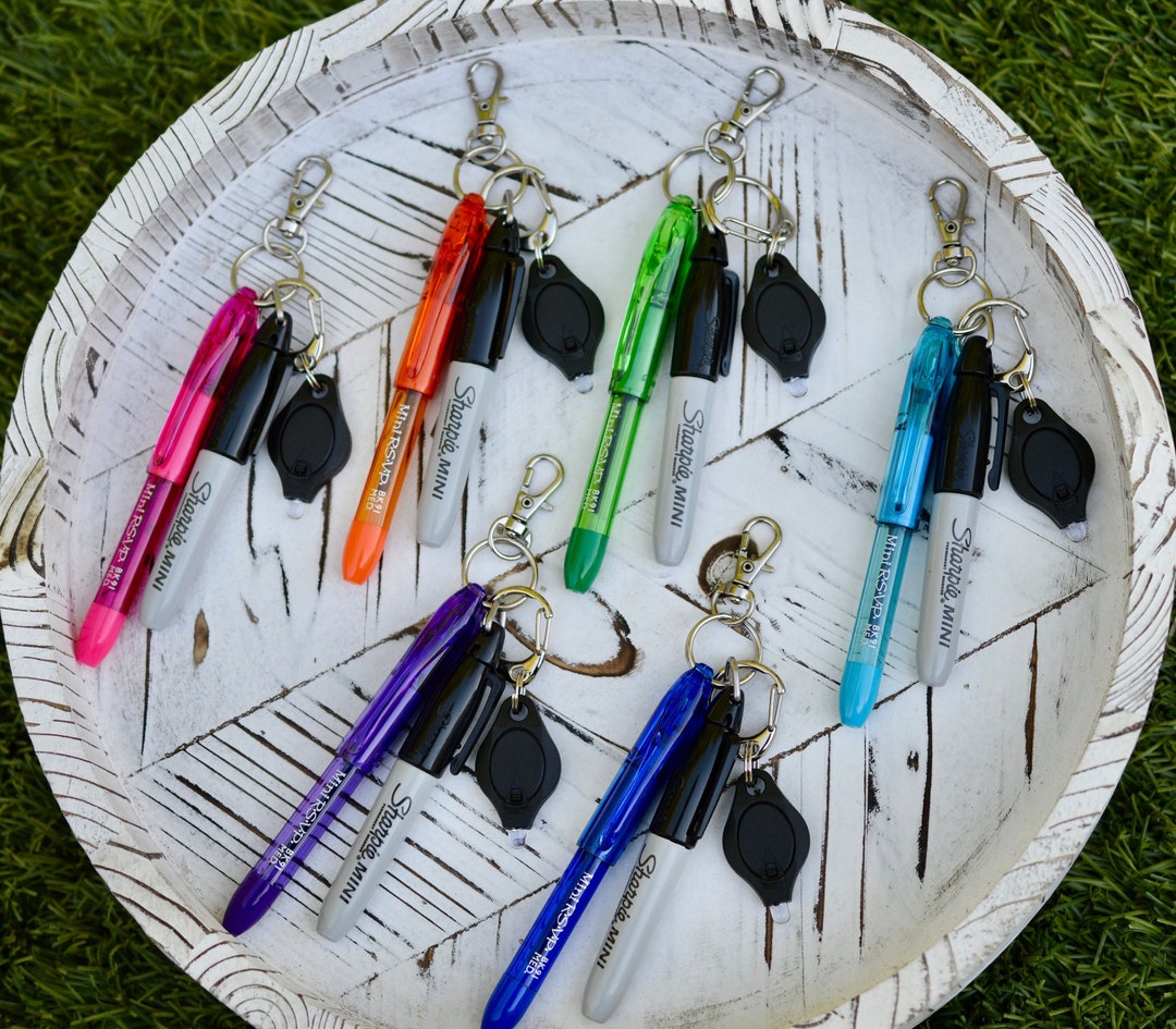 Sharpie Mini, RSVP Mini Ballpoint Pen and Mini LED Keychain Flashlight ...