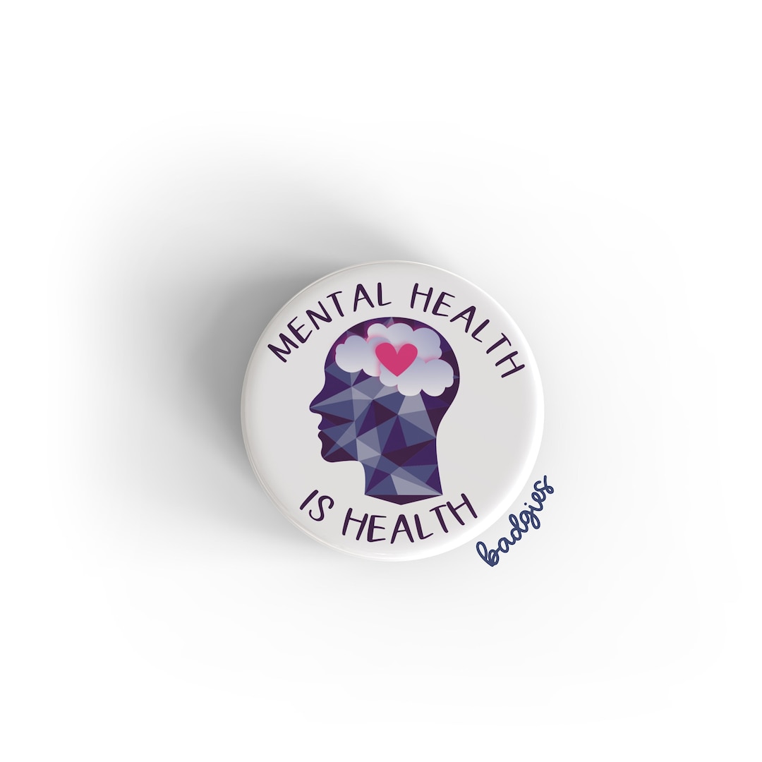Mental Health is Health Badgie, Psych Nurse Badge Reel Cover, PMHN Gift ...