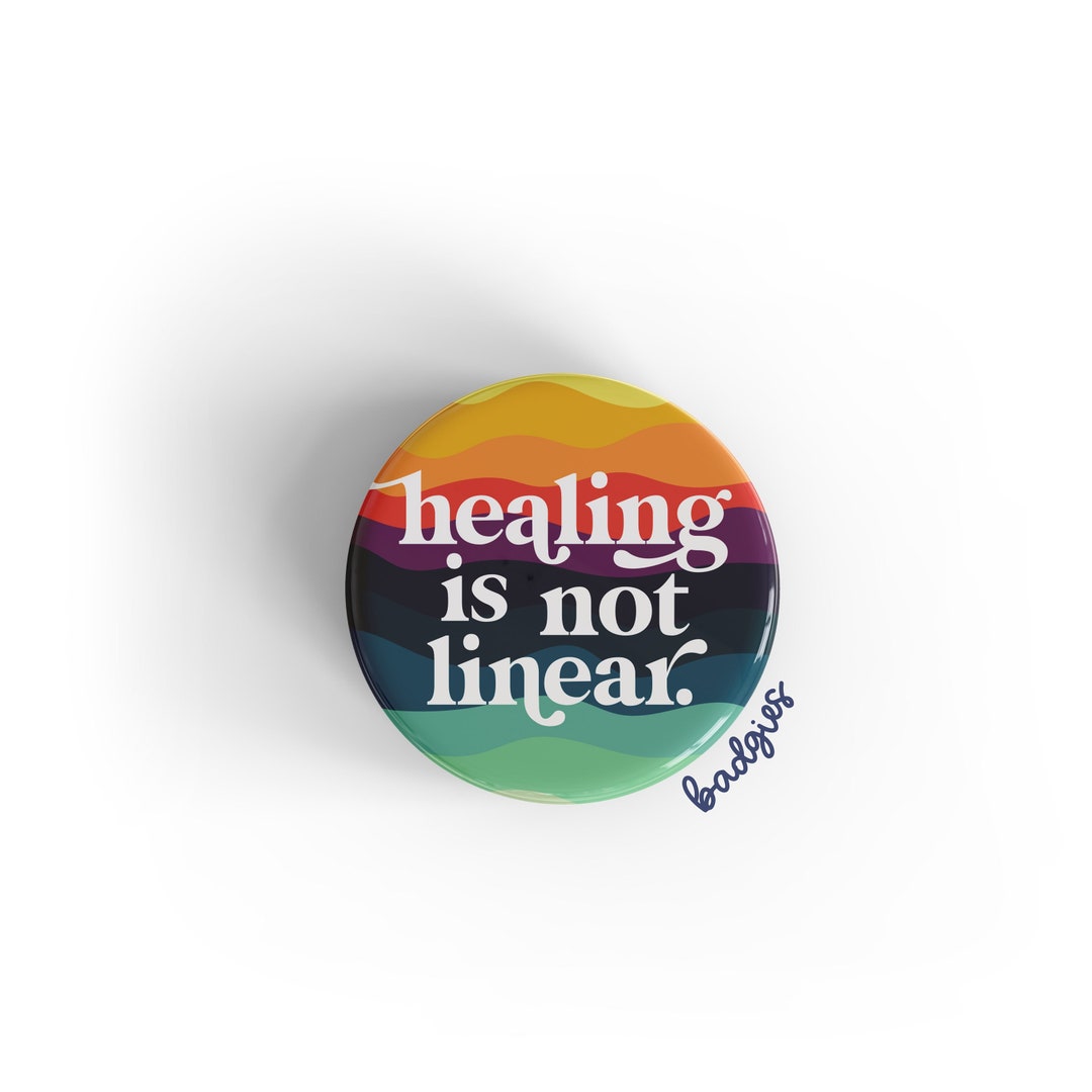 Healing is Not Linear Badgie, Psych Nurse Badge Reel Cover ...