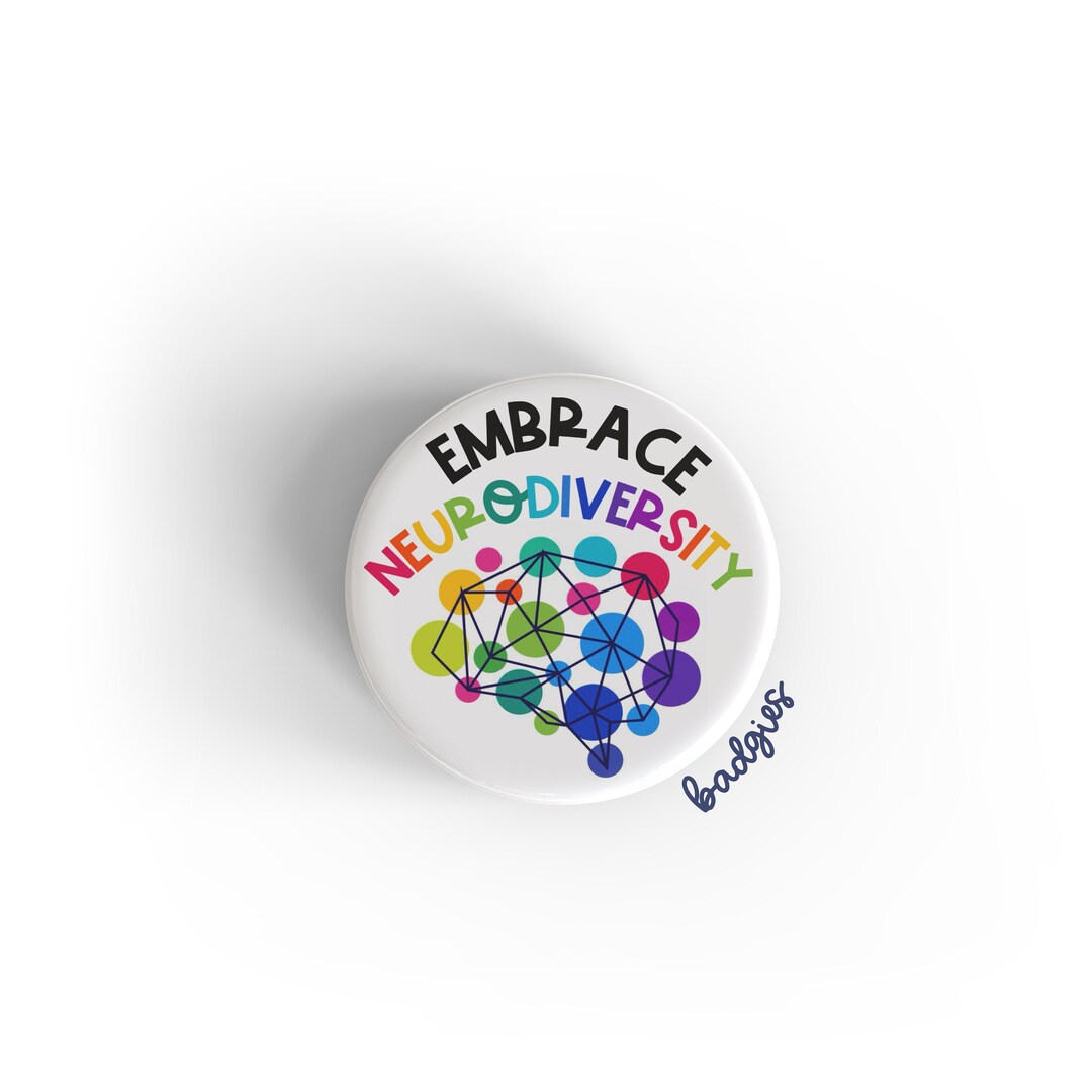 Embrace Neurodiversity Badgie, Retractable Badge Reel Add On ...