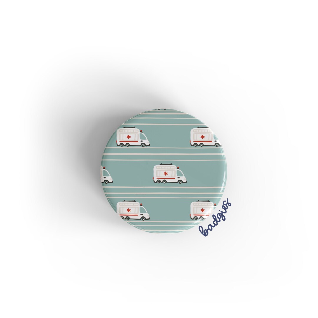 Ambulance Pattern Badgie, Ambulance Driver ID Holder Cover, Paramedic ...