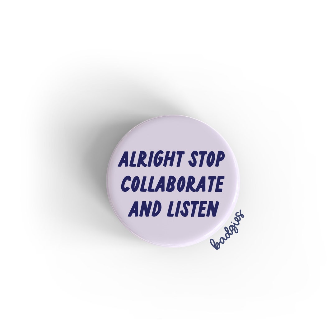 Alright Stop Collaborate and Listen Badgie, Teacher Badge Reel Cover ...