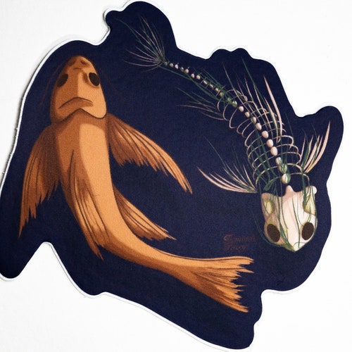 Life and Death Koi Skeleton Yin Yang Algae Waterproof - Etsy