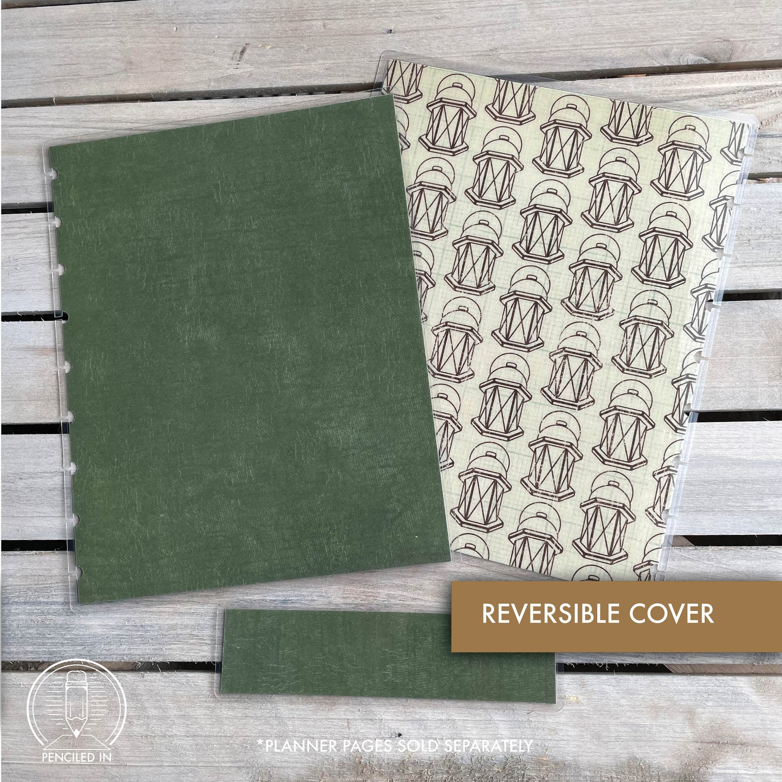 9x7 Disc Bound Planner Cover - Lanterns (reversible) - 9 Disc Planner ...