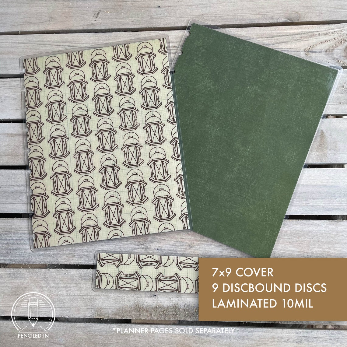 9x7 Disc Bound Planner Cover - Lanterns (reversible) - 9 Disc Planner ...