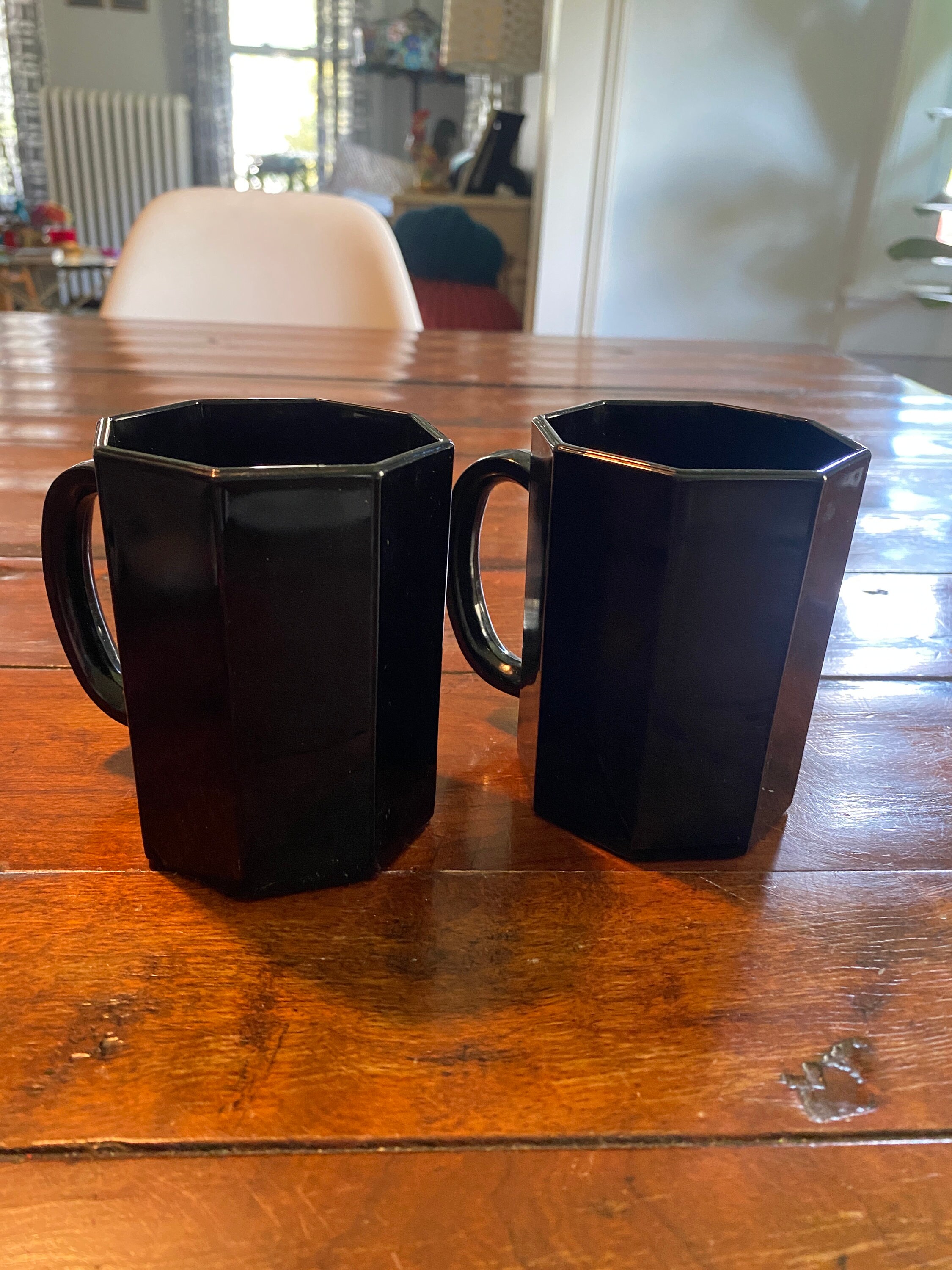 Set of Two Vintage Arcoroc Black Octagon Bowls - Etsy