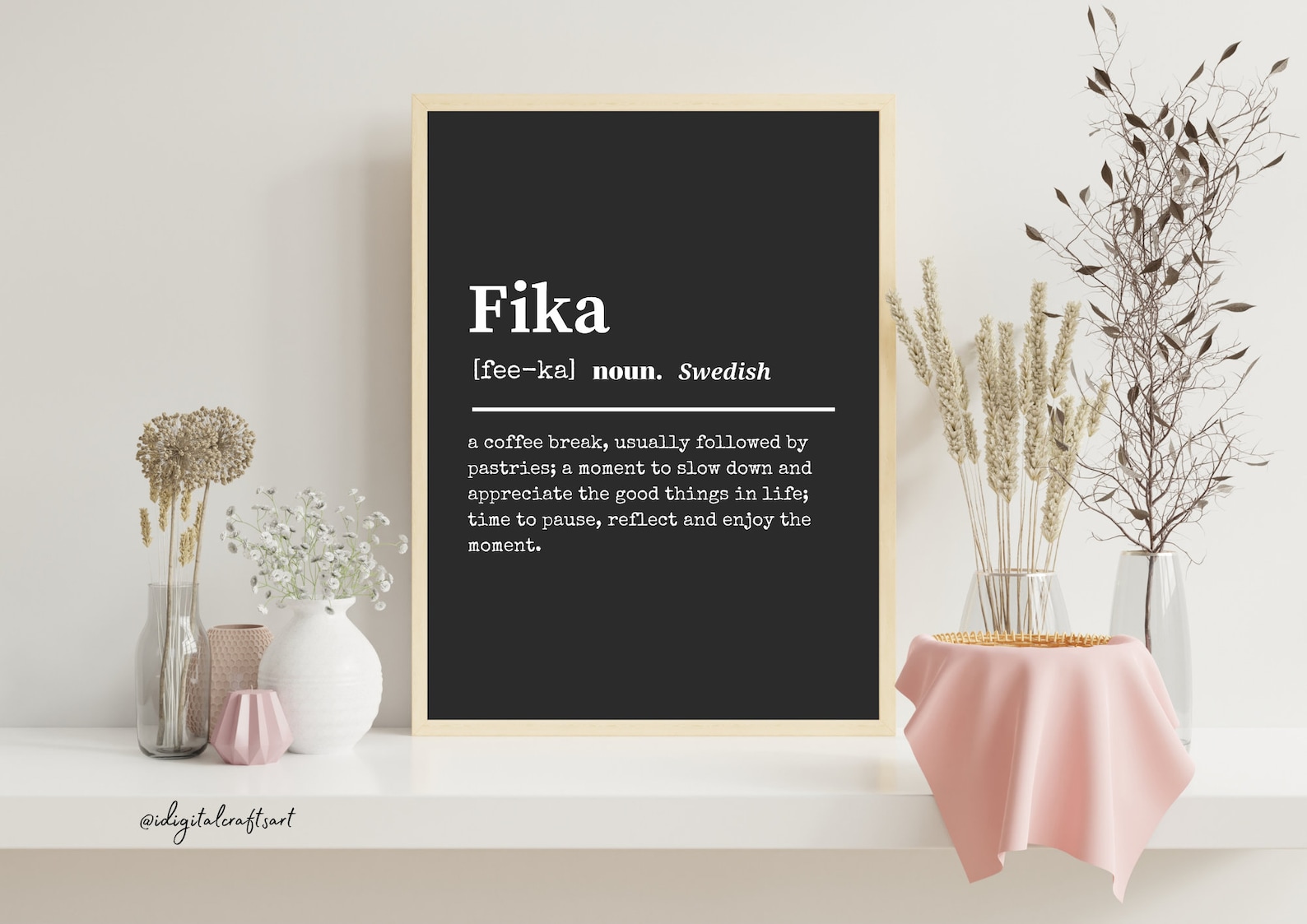 Fika Printable Sign Fika Definition Print Swedish Wall Art - Etsy