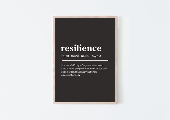 Resilience Definition Print Resilience Quote Dictionary - Etsy