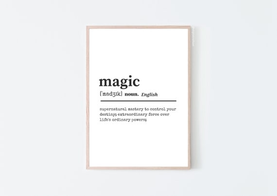 Magic Definition Print Magic Quote Halloween Poster - Etsy