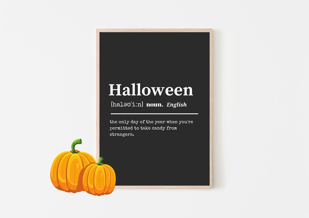 Halloween Definition Print | Halloween Printable Poster | Halloween ...