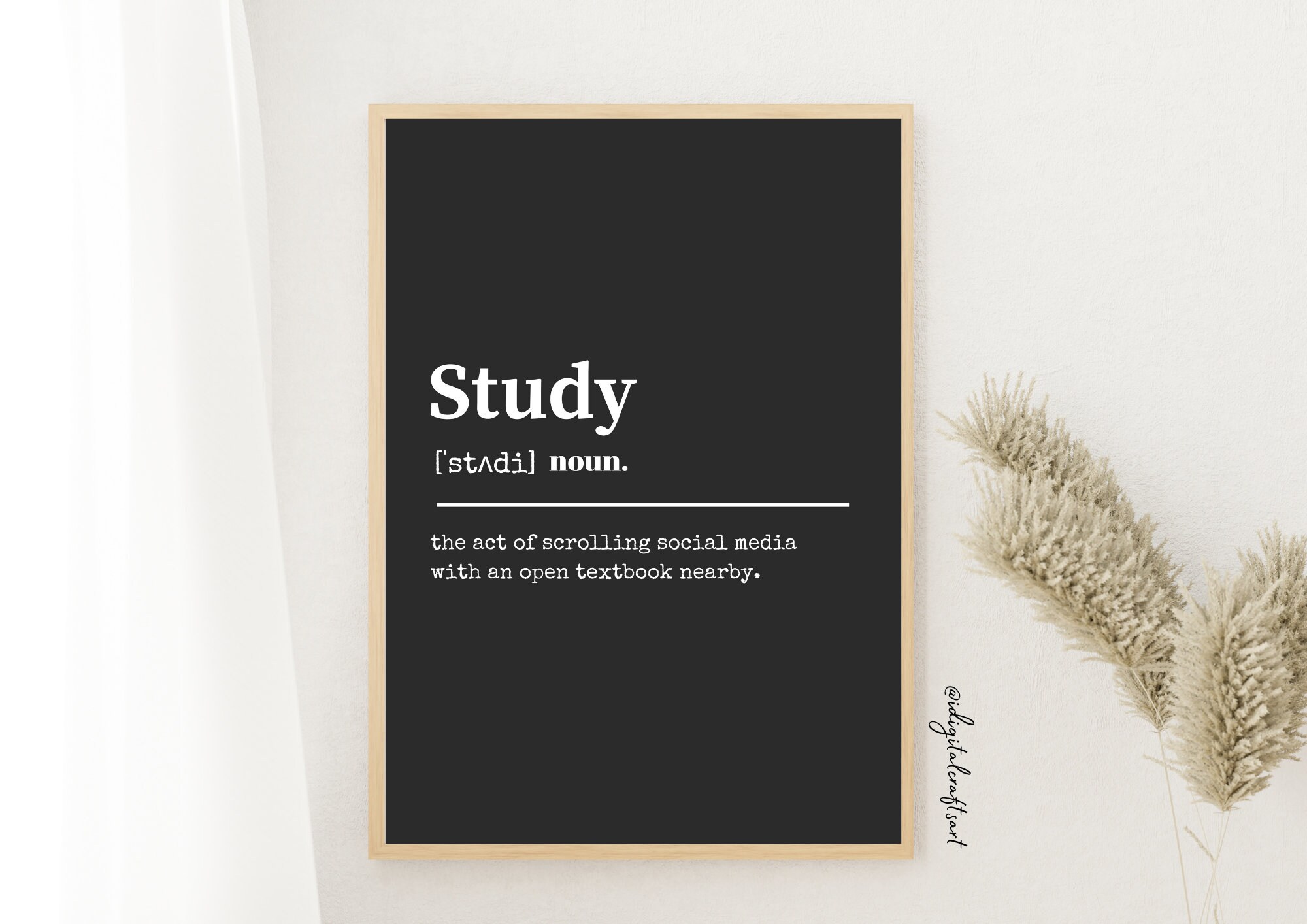 Study Definition Print Word Definition Prints Study - Etsy UK