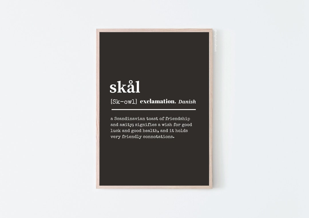 Skål Definition Print | Nordic Definition | Nordic Art Print ...