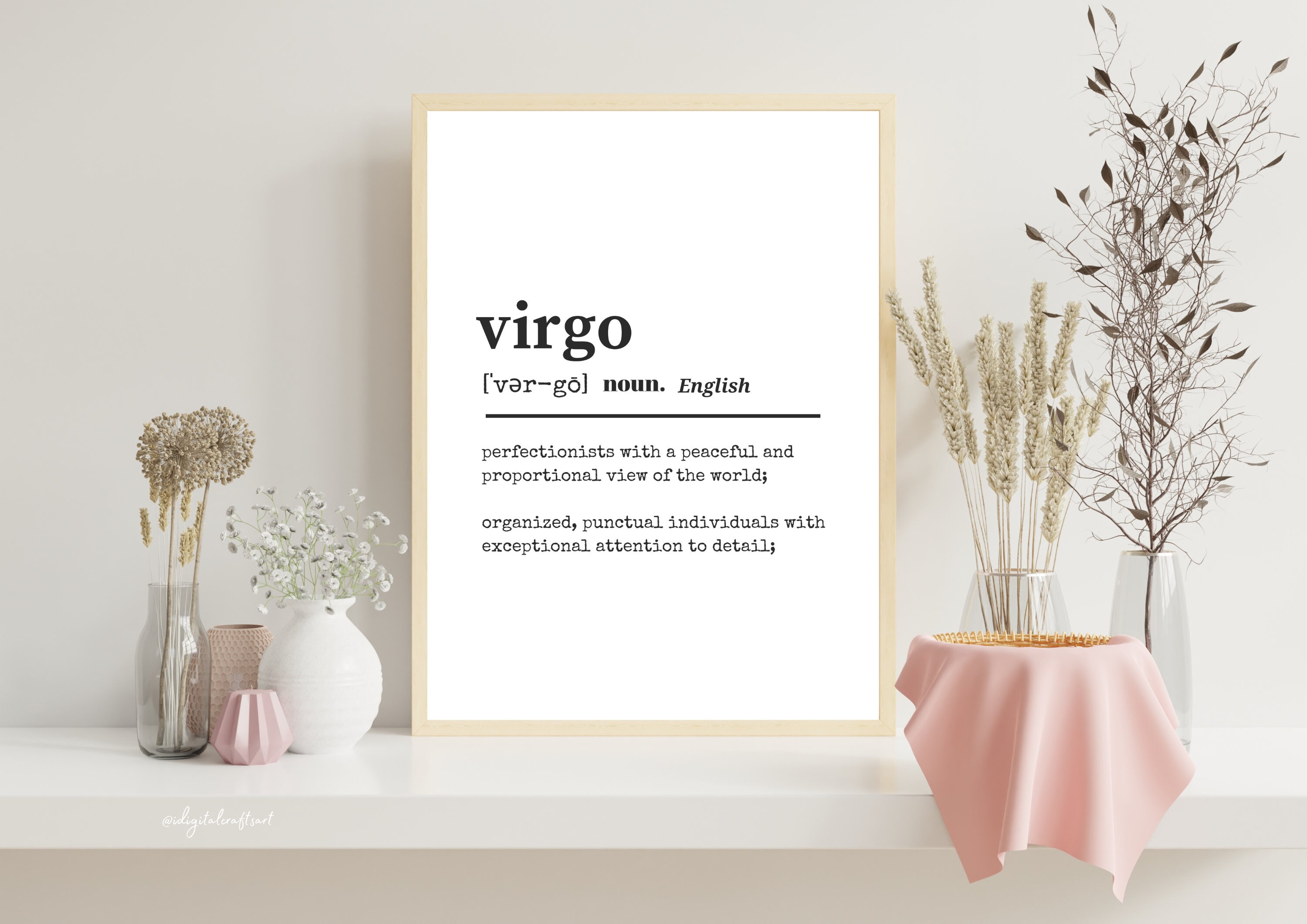 Virgo Definition Poster Virgo Art Print Virgo Gift - Etsy
