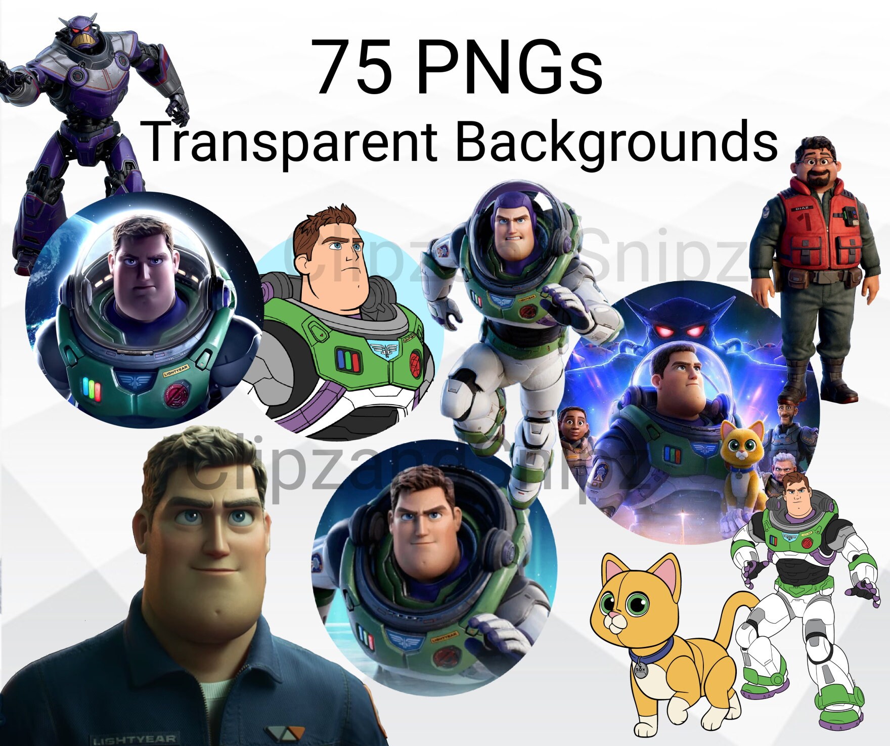 Lightyear Clipart PNG Bundle Transparent Backgrounds Instant - Etsy Canada