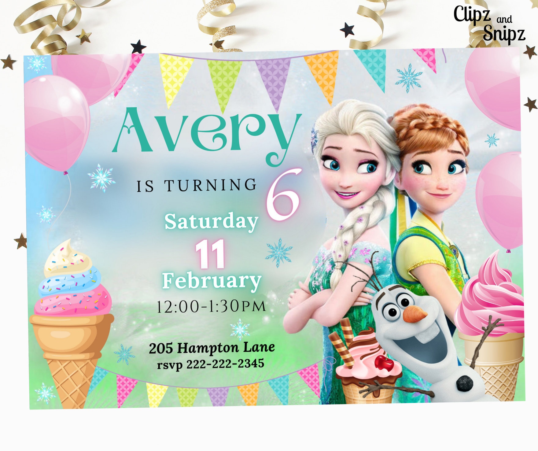 Elsa Ice Cream Belly