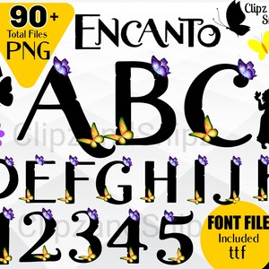Encanto Alphabet PNG Clipart Instant Digital Download Numbers Letters ...