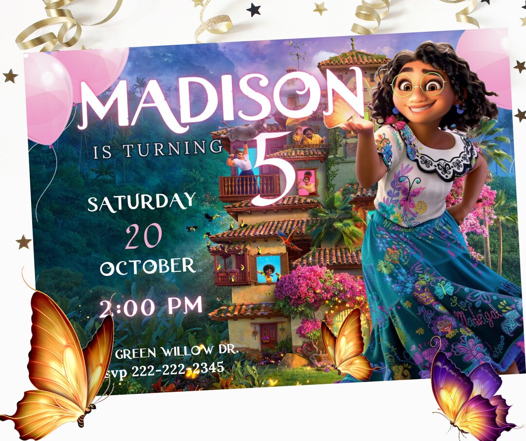 Encanto Birthday Invitation, Encanto Editable Invitation, Mirabel ...