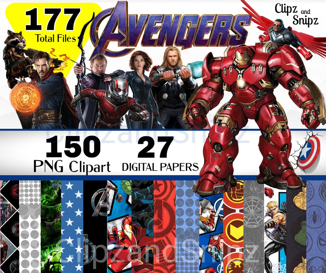 Marvel Avengers Paper, Avengers PNG Clipart, Spiderman, Captain America ...