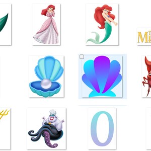 Little Mermaid Font, Little Mermaid PNG Alphabet, Ariel PNG Clipart ...