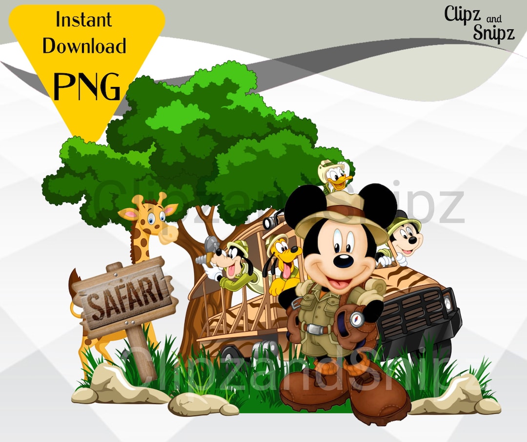 Mickey Safari PNG Clipart Mickey Instant Digital Descargar para ...