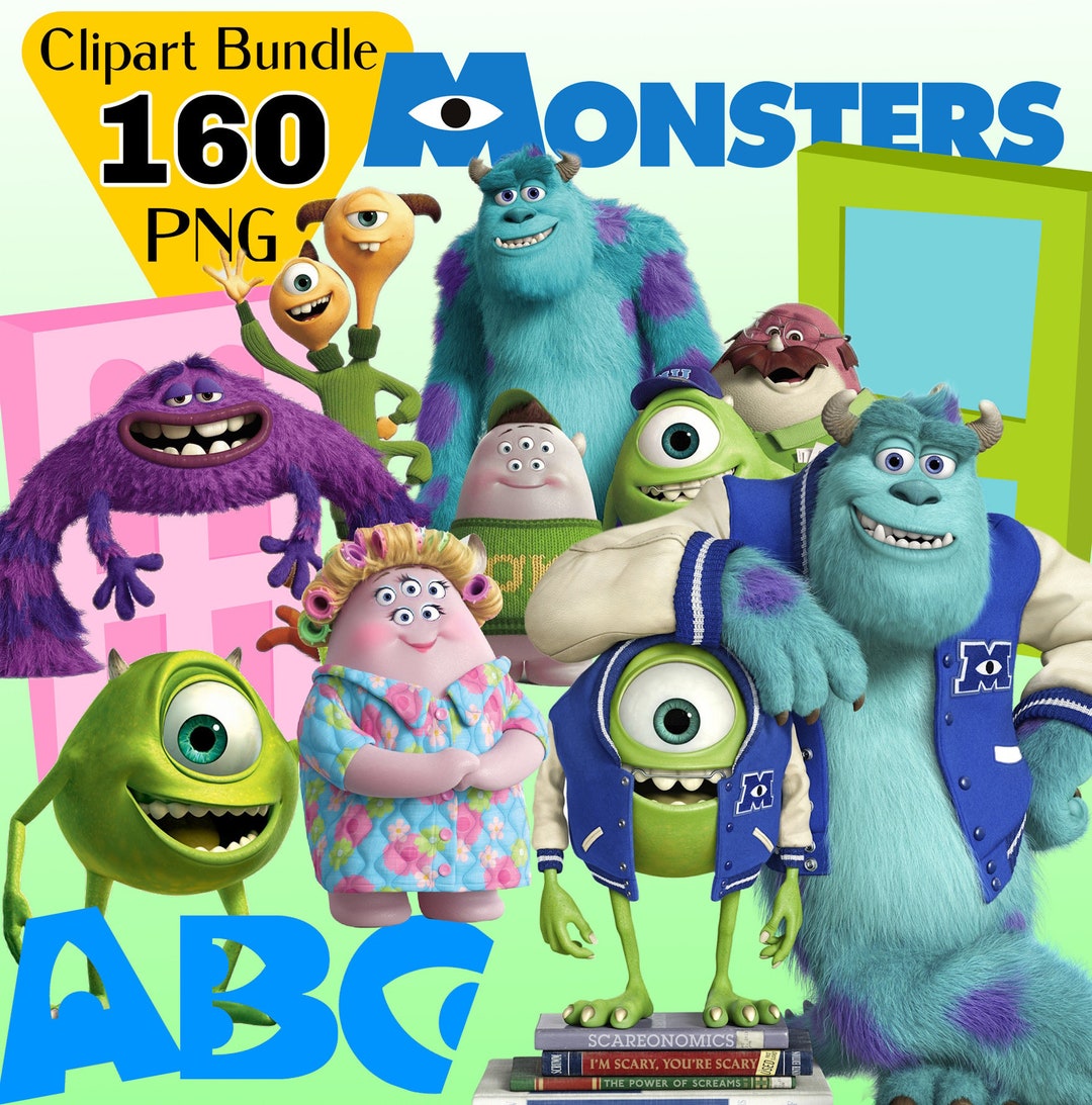 Monsters Inc PNG Bundle, Monsters Inc Clipart, Monsters PNG, monstruos ...