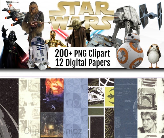 Star Wars PNG Clipart Star Wars Digital Paper Instant Digital - Etsy México