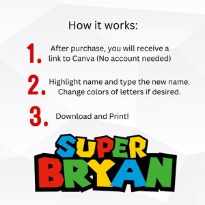 Editable Super Mario Name, Custom Mario Name PNG, Princess Peach Name ...