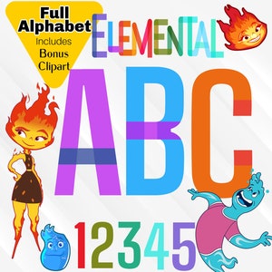 Alfabeto elemental, fuente PNG elemental, números de letras elementales ...