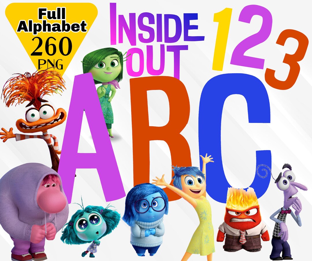 Inside Out Alphabet, Inside Out Font, Inside Out PNG Clipart, Inside ...