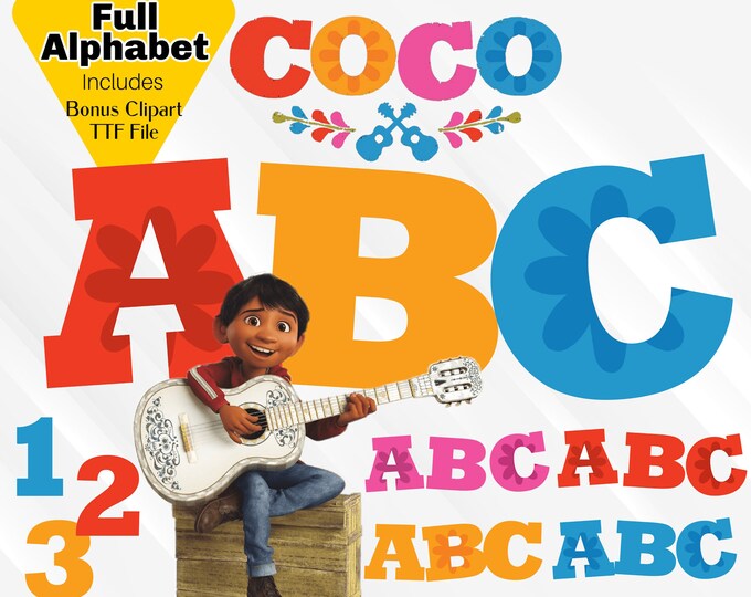 Coco Alphabet, Coco Svg, Disney Svg, Coco Movie, Dia De Muertos, Coco ...