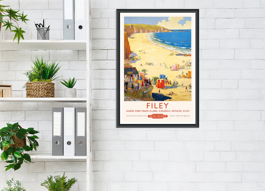 Vintage Filey Railway Fine Art Poster - Etsy