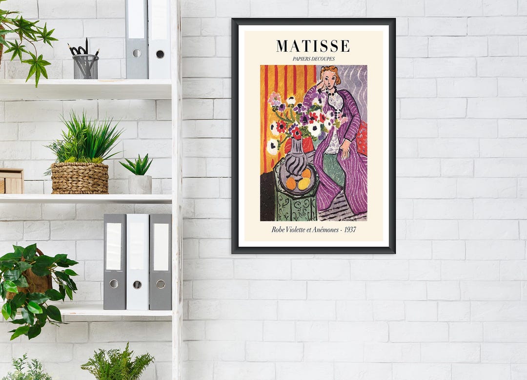Vintage Matisse 'purple Robe and Anemones' Fine Art Poster - Etsy