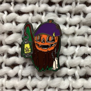 Halloween Scally Cap Pumpkin Enamel Pin - Etsy