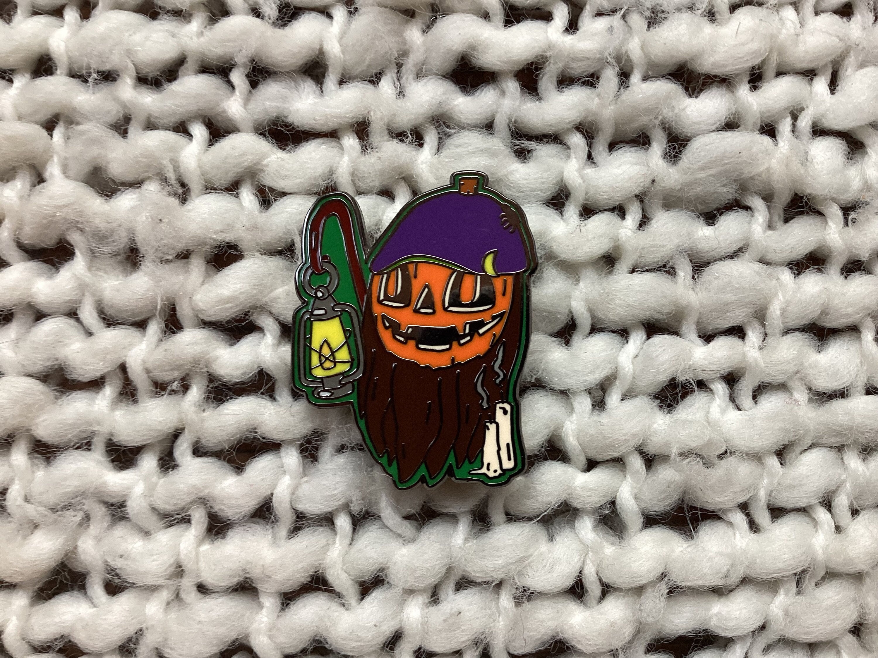Halloween Scally Cap Pumpkin Enamel Pin - Etsy
