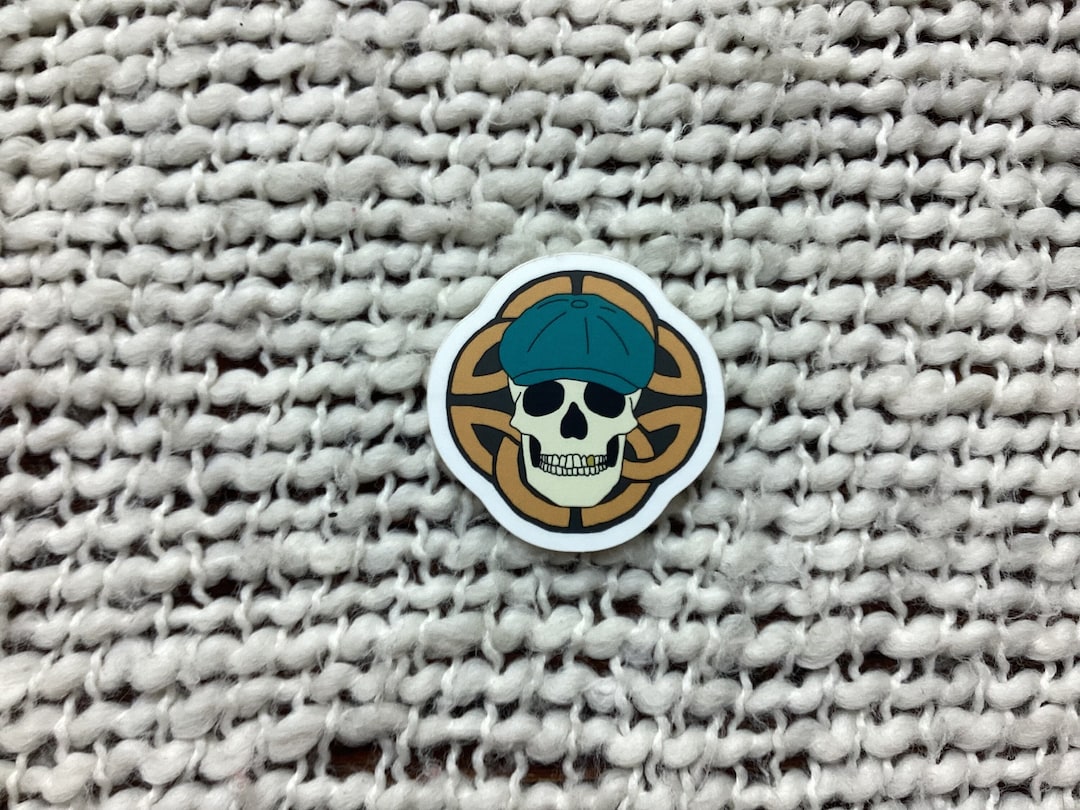 Skull Scally Cap Vinyl Sticker - Etsy