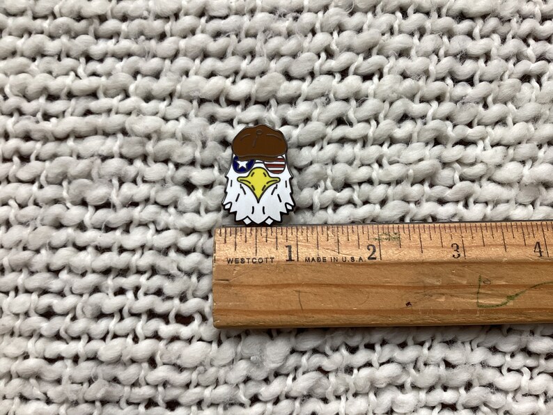 Patriotic Eagle Scally Cap Enamel Pin - Etsy