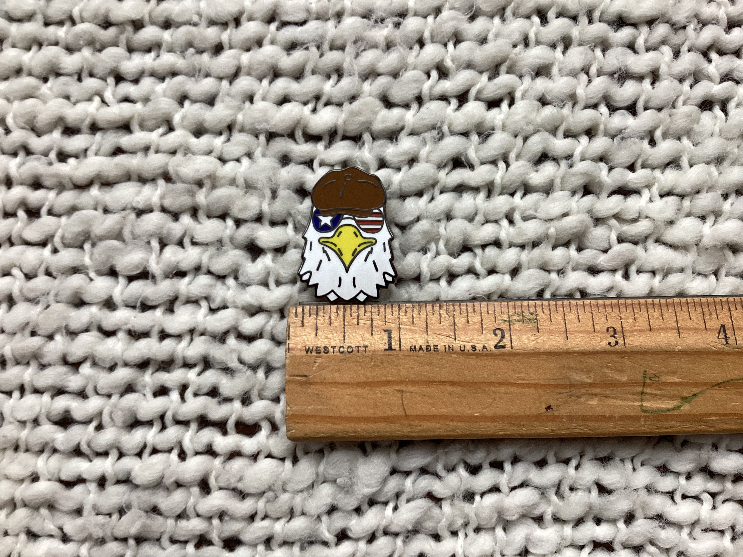 Patriotic Eagle Scally Cap Enamel Pin - Etsy
