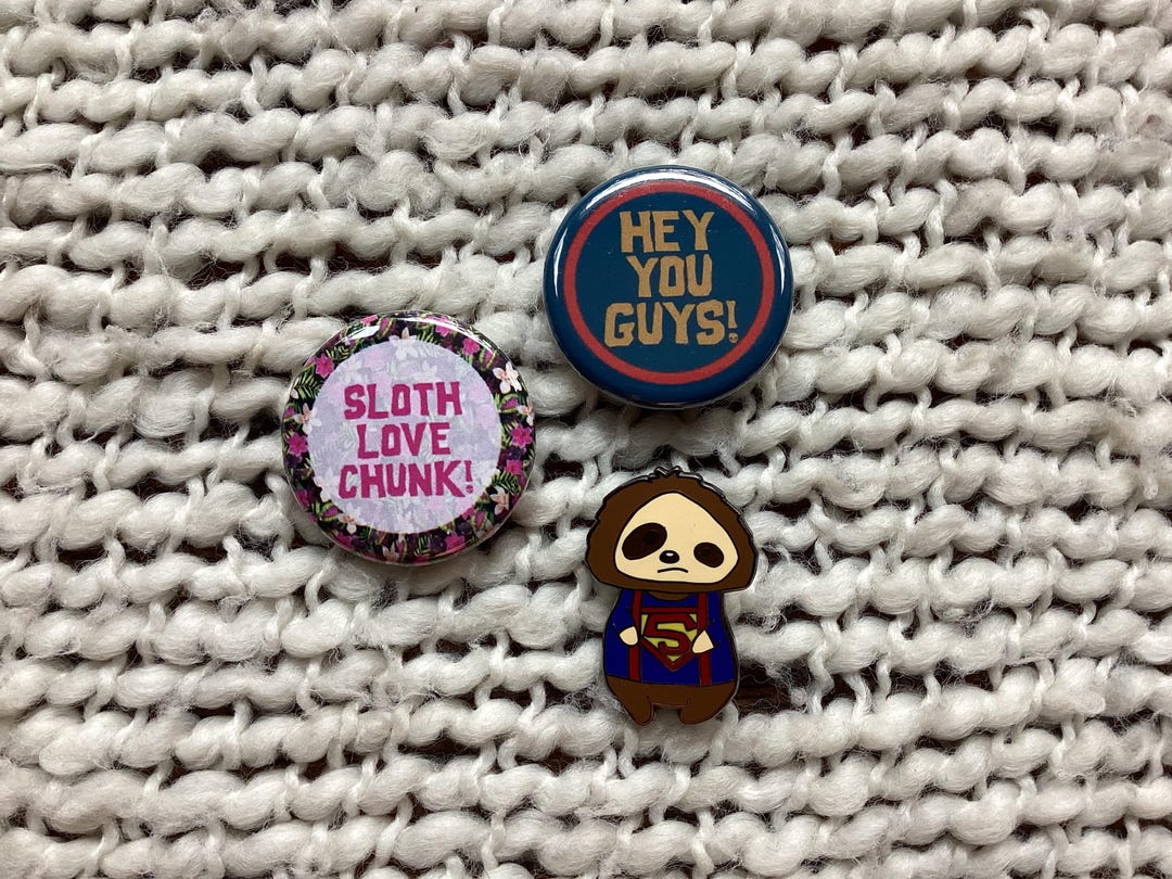 Sloth the Sloth Enamel Pin + Buttons - Etsy