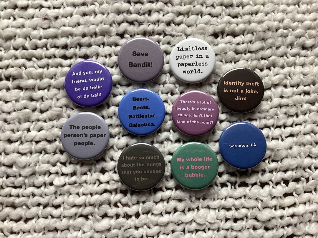 The Office Pinback Buttons - Etsy