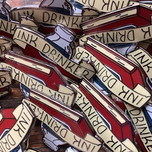 Ink Drinker Book Lover Enamel Pin - Etsy